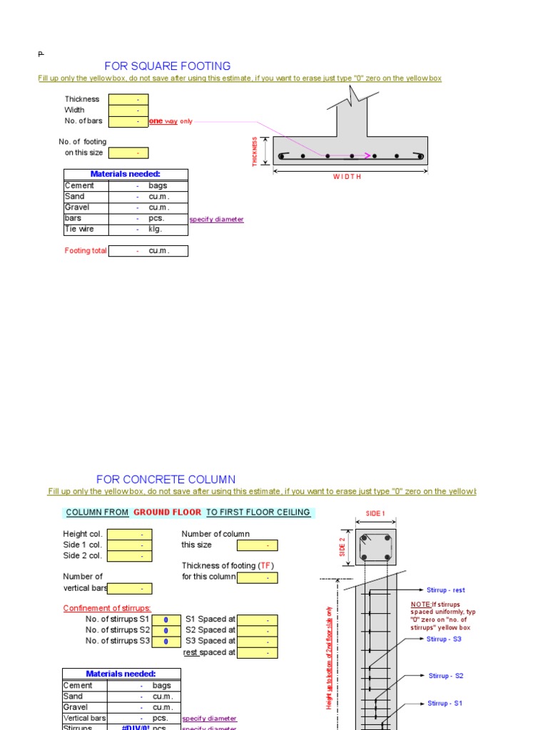 Excel Formula For Est | PDF | Column | Sand