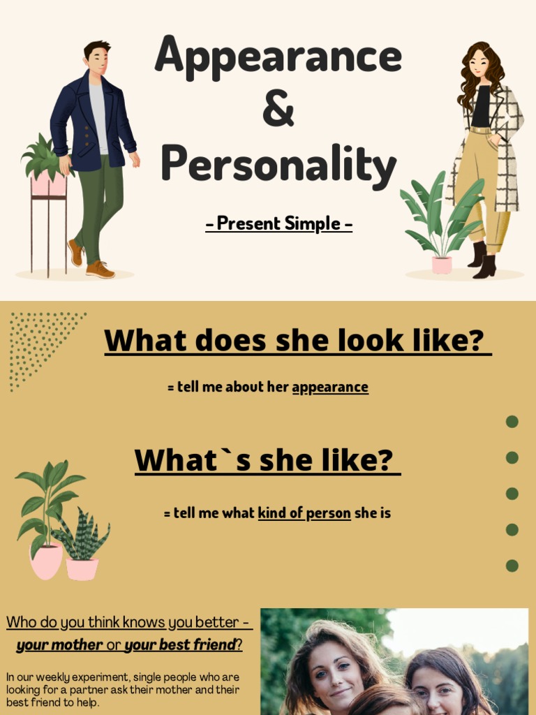 Appearance & Personality: - Present Simple | PDF | Social Science