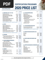 2025 AWS Certification Price List | PDF | Welding | Construction