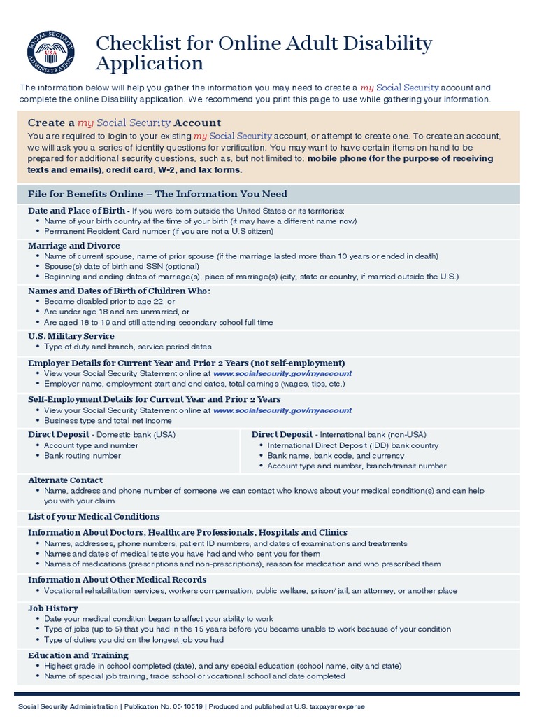 Ovw001 Checklist PDF | PDF | Social Security (United States) | Irs Tax ...