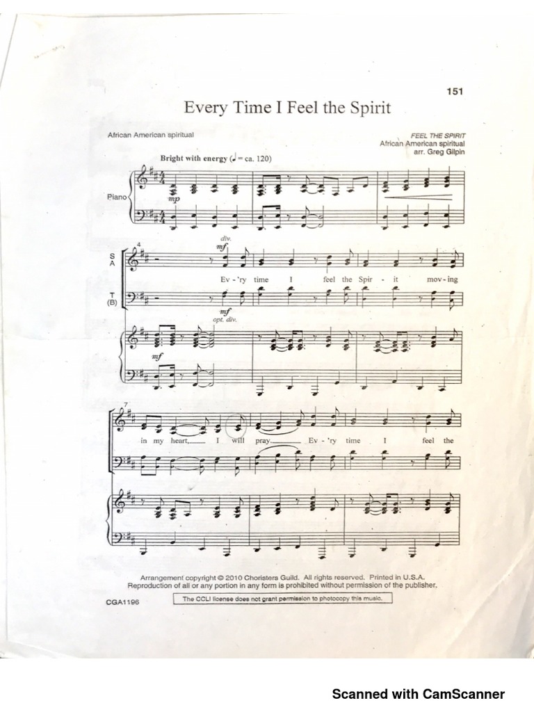 Everytime I Feel The Spirit - 20190313095128134 | PDF