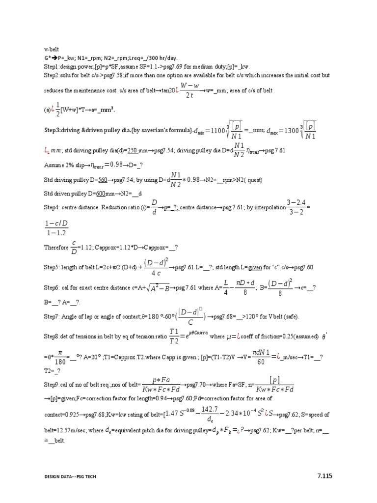 Min Max: Design Data - PSG Tech | PDF | Gear | Machines