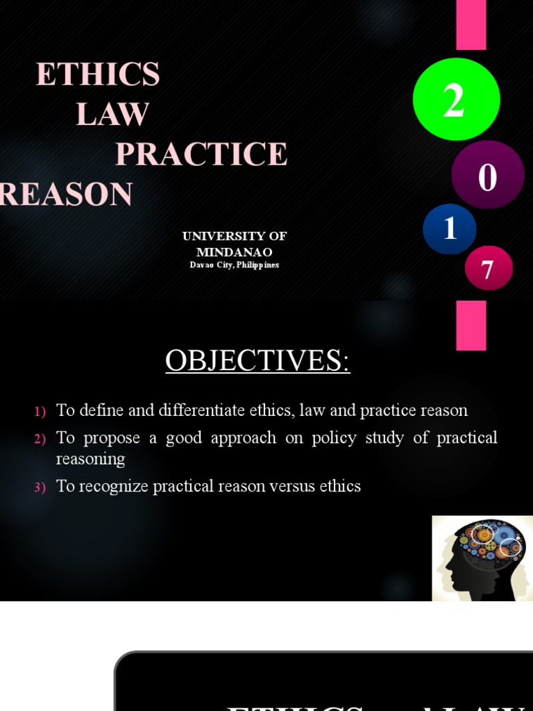 Ethics LAW Practice Reason: University of Mindanao | PDF | Reason | Theory