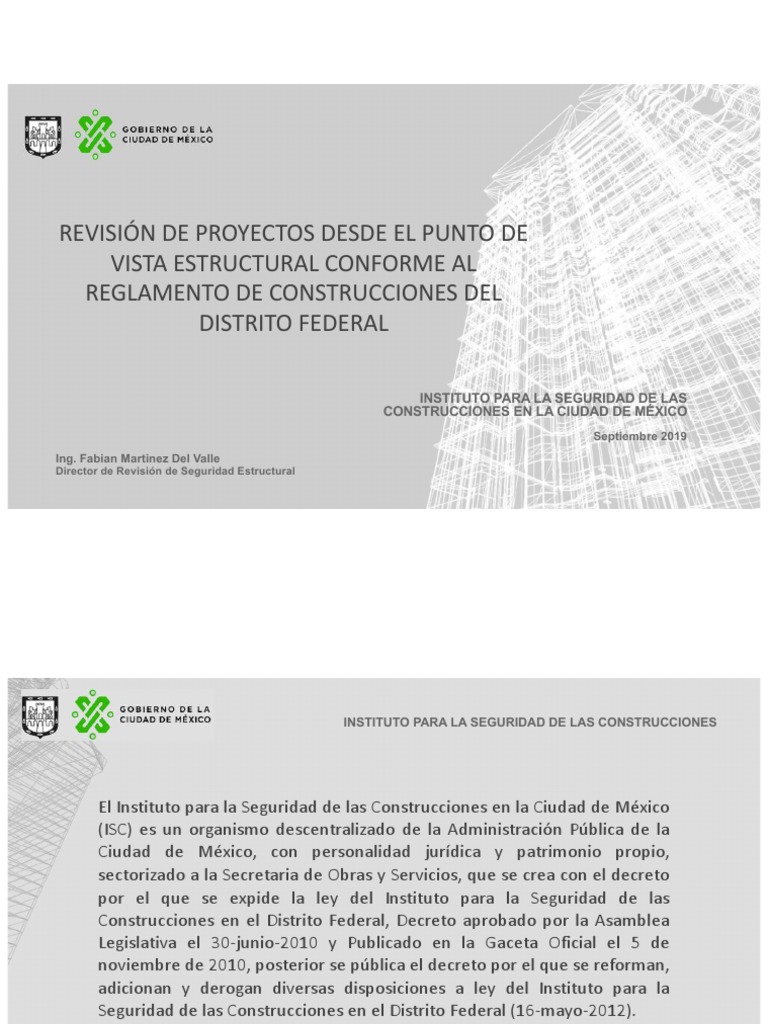 Revisión de Proyectos Desde El Punto de Vista Estructural Conforme Al Reglamento de ...