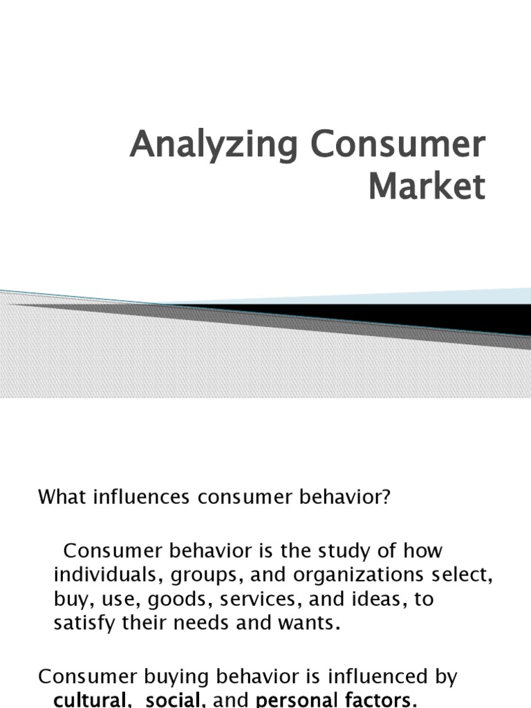 Analyzing Consumer Market | PDF | Id | Behavior