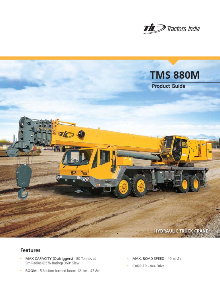 TMS 880M: Product Guide | PDF | Crane (Machine) | Axle