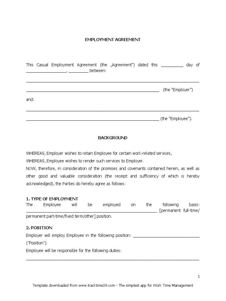 Employment Agreement | PDF | Trade Secret | Employment