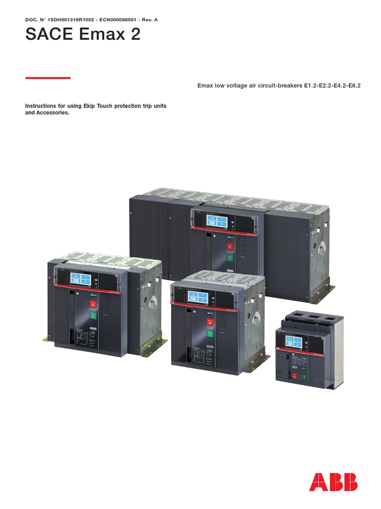 SACE Emax 2: Instructions For Using Ekip Touch Protection Trip Units ...