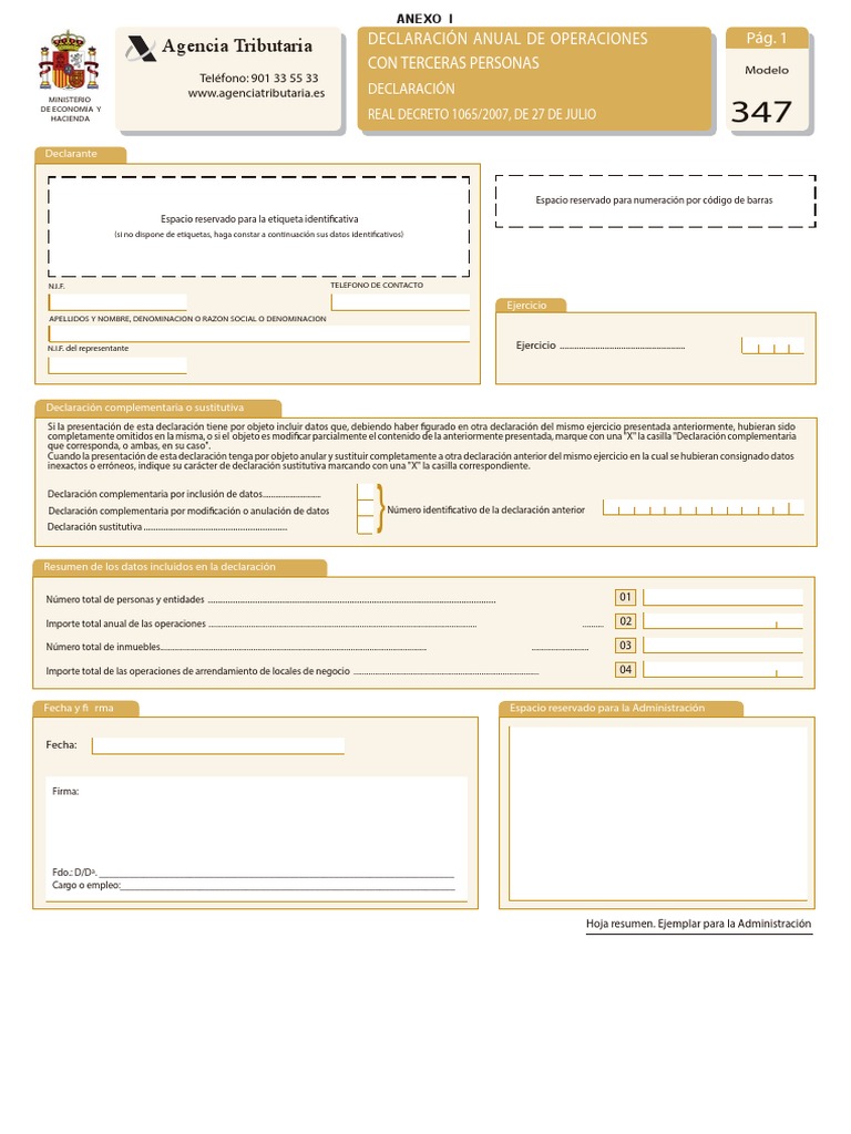Modelo 347 PDF para Editar | PDF | Economias | Business