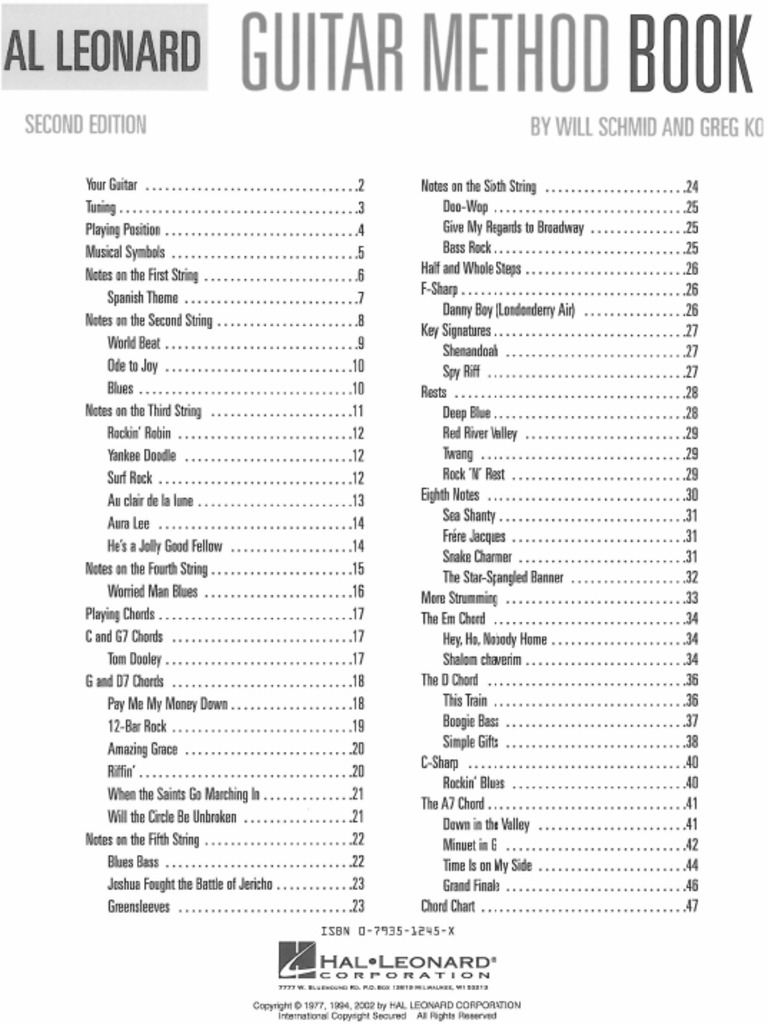 Hal Leonard Guitar Method Book 1 | PDF