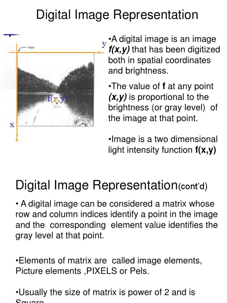 Digital Image Representation - Unit1 | PDF | Image Resolution | Image ...