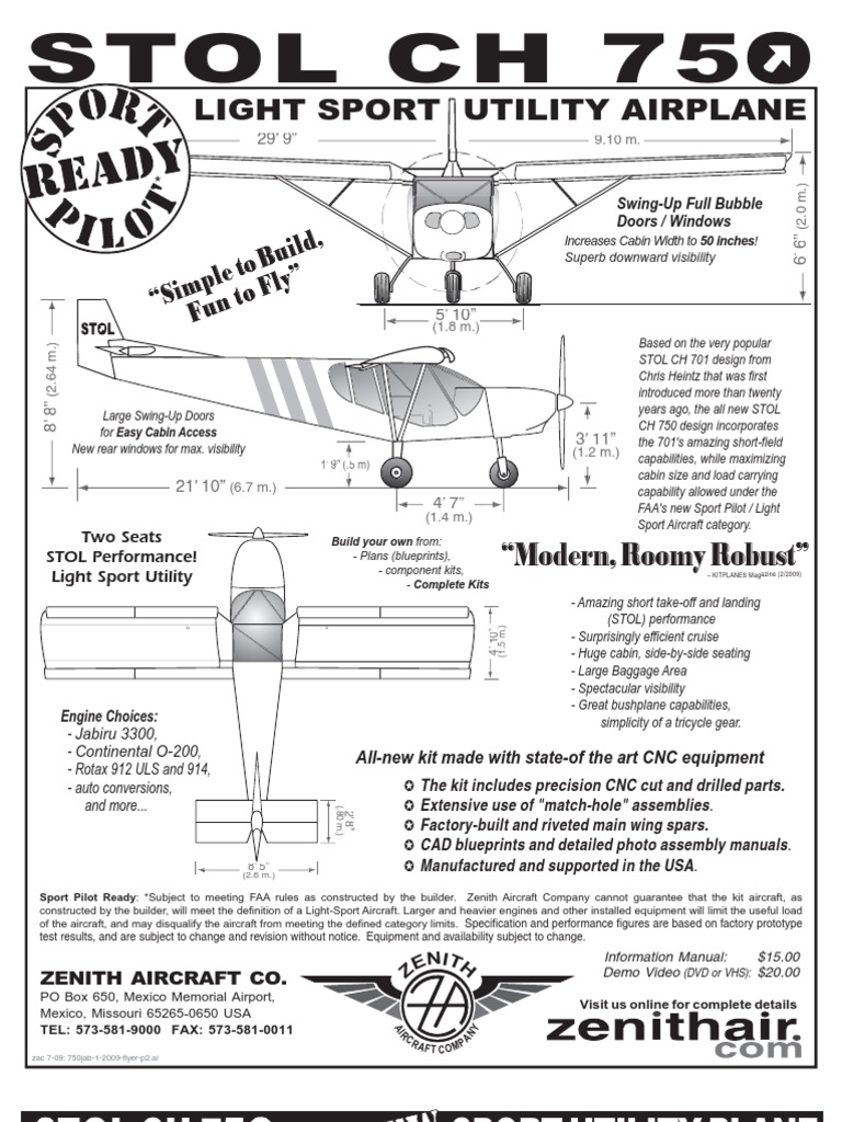An Introduction to the STOL CH 750 Light Sport Utility Airplane: A High ...