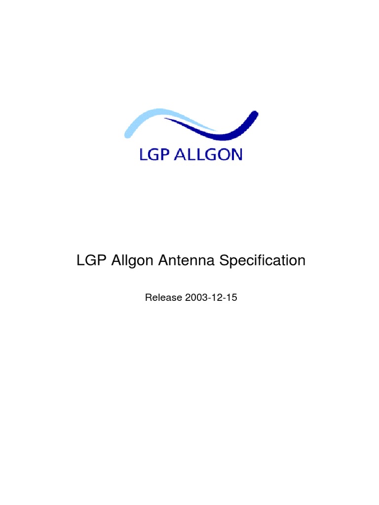 Allgon | PDF | Antenna (Radio) | Decibel