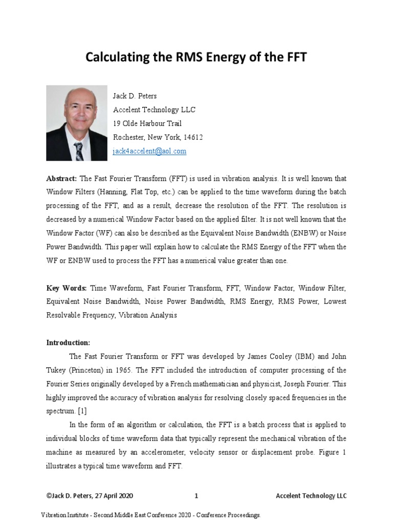 Calculating The RMS Energy of The FFT PDF | PDF | Root Mean Square ...