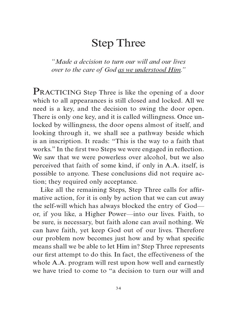 Step Three: "Made A Decision To Turn Our Will and Our Lives Over To The ...