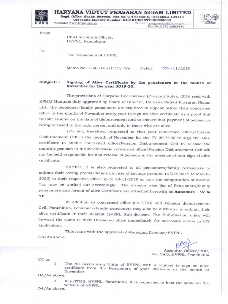 Alive Certificate Letter | PDF | Kurukshetra | Sikhism