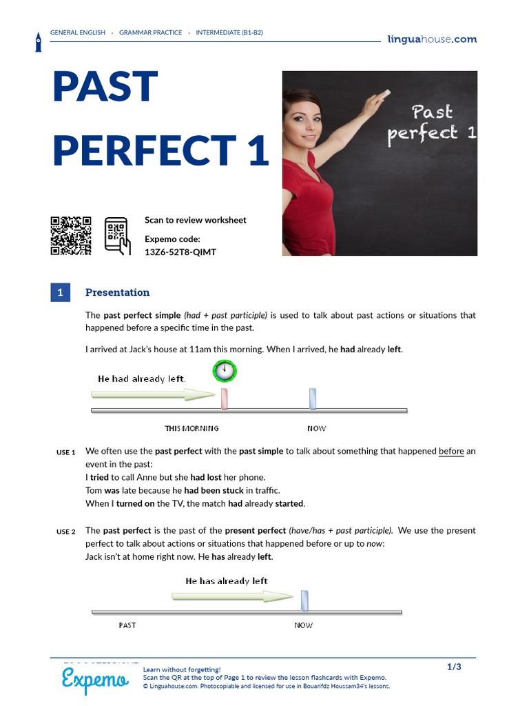 Past Perfect 1 British English Student Ver2 | PDF | Morphology | Language Mechanics
