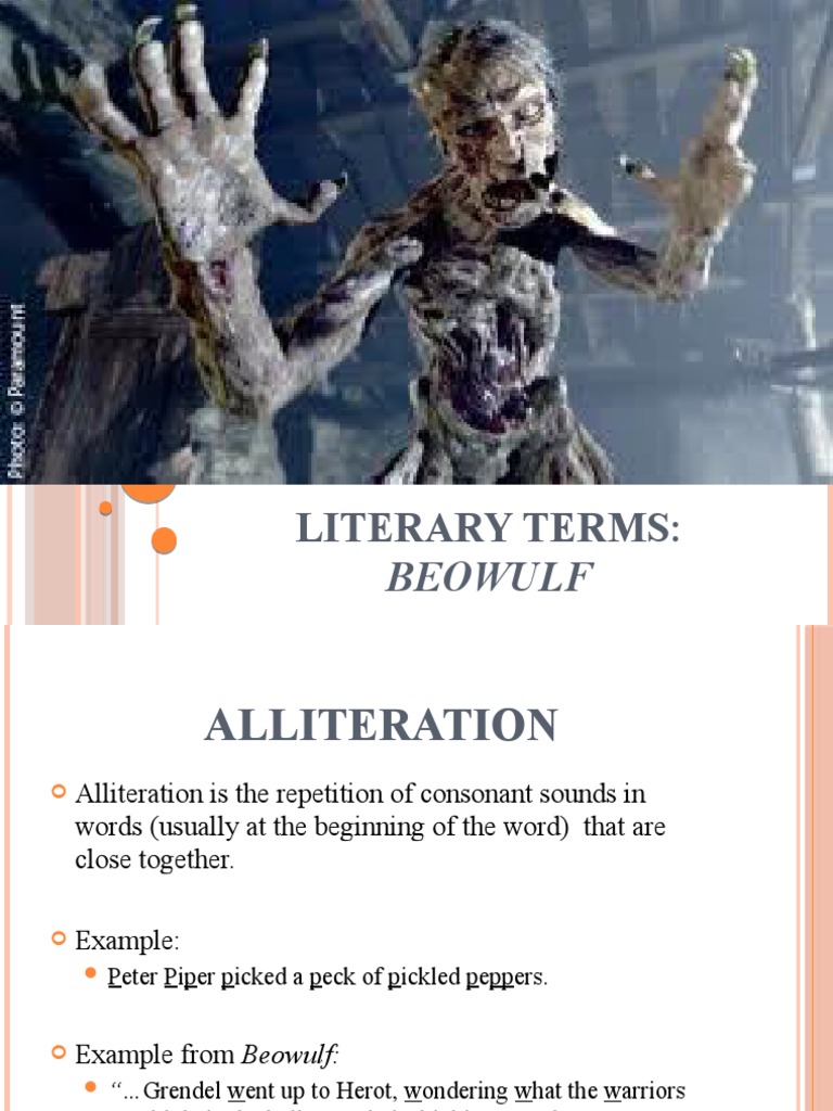 Beowulf Lit Terms | PDF | Beowulf | Epic Poetry