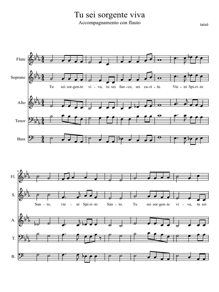 Tu Sei Sorgente Viva | PDF