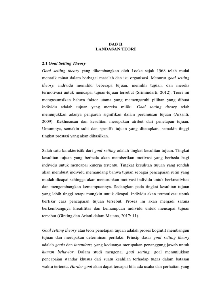 Goal Setting Theory | PDF