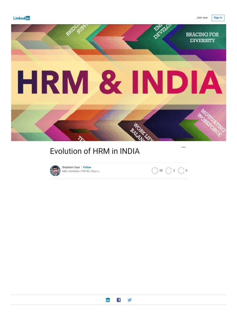 Evolution of HRM in INDIA | PDF | Labour Economics | Human Resource ...