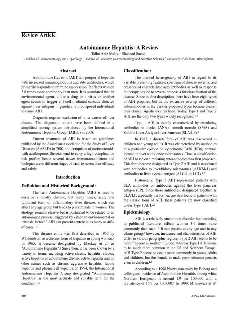 Hepatitis Autoinmune | PDF | Hepatitis | Cirrhosis