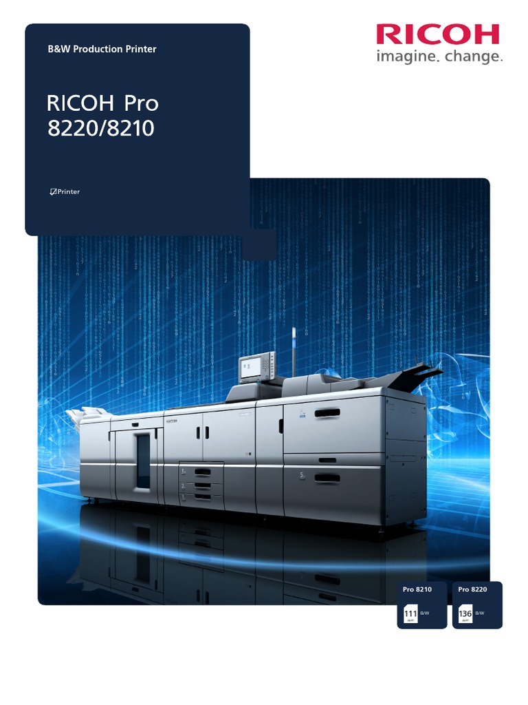 Ricoh Pro C8200S Product Brochure | PDF | Printer (Computing) | Paper