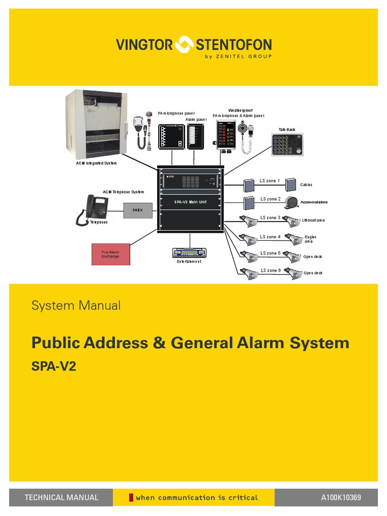 Public Address & General Alarm System | PDF | Electronics | Electrical ...
