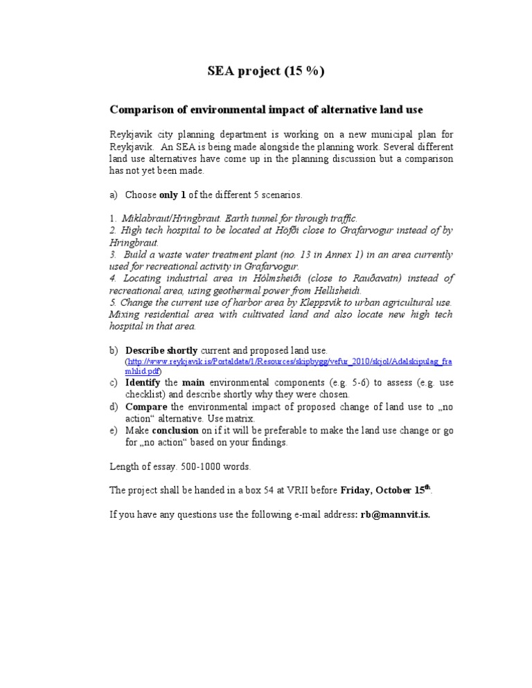Environmental Impact of Land Use Changes | PDF