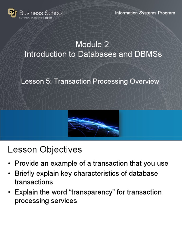 5 Transaction Processing Overview Pdf Database Transaction Databases