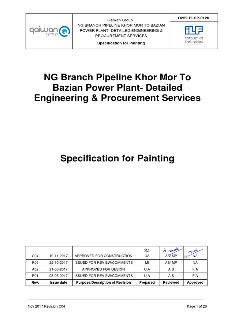 Pipeline Painting Specifications | PDF | Paint | Galvanization