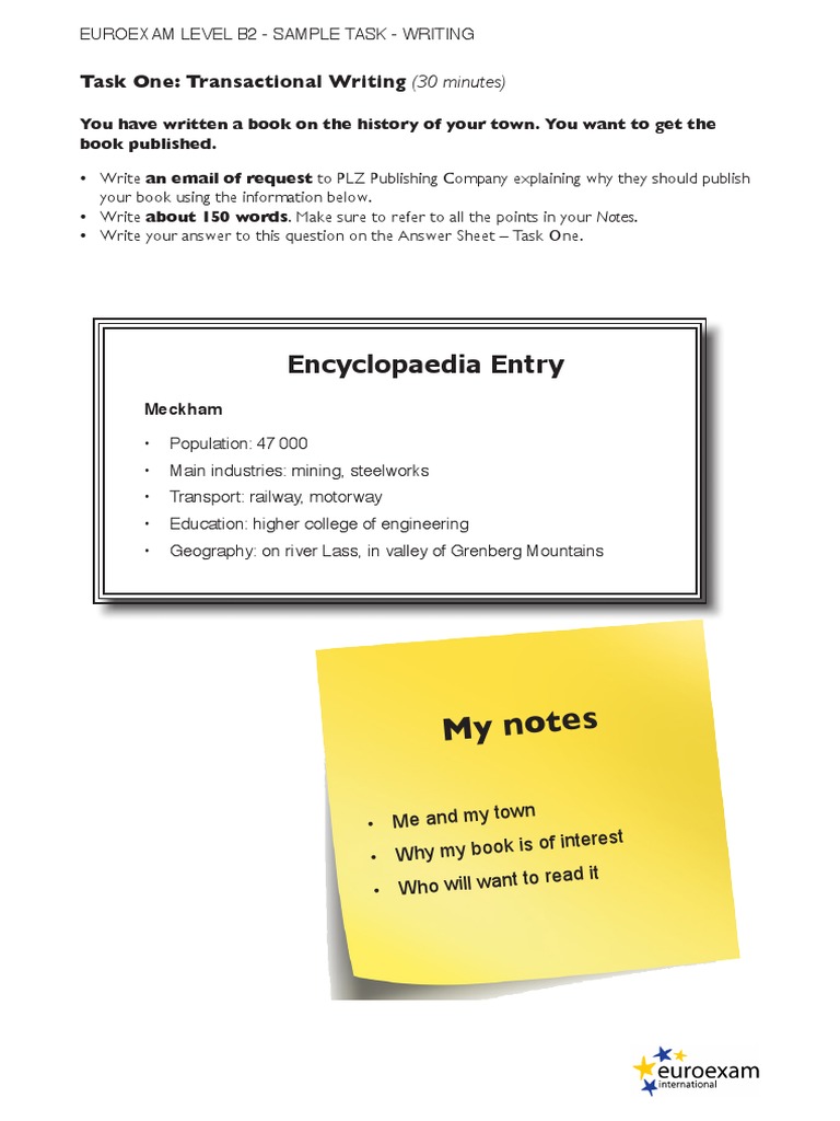 Sample Task EN Writing b2 v2 | PDF