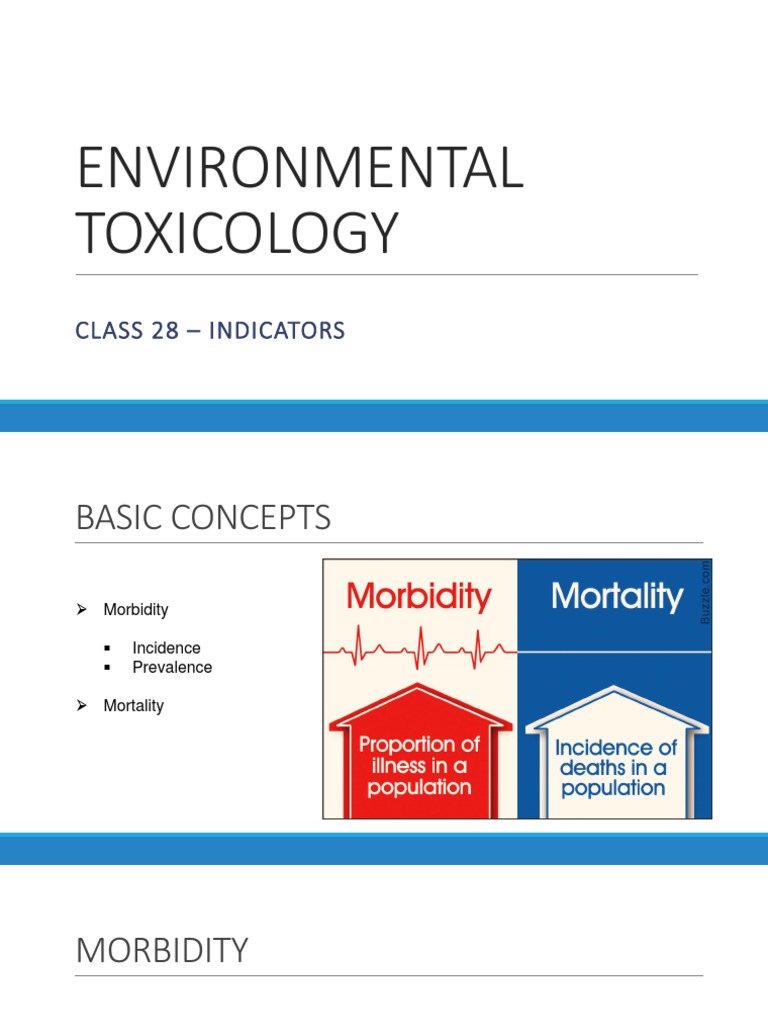 Environmental Toxicology: Class 28 - Indicators | PDF | Incidence ...