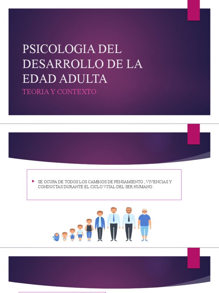 Psicologia Del Desarrollo de La Edad Adulta | PDF
