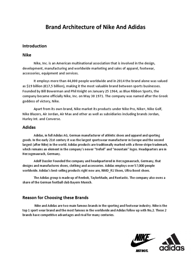 Nike and Adidas Architecture | PDF | Adidas | Nike