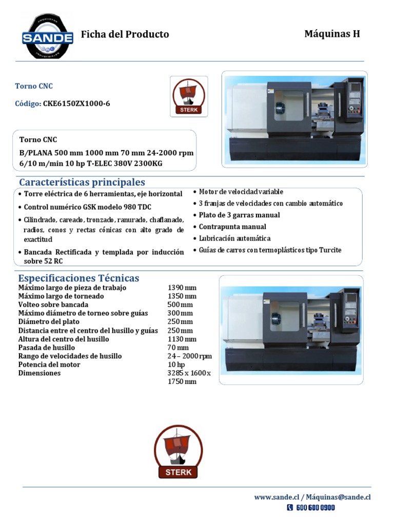 Ficha Técnica Torno CNC GSK 980 TDC | PDF | Tecnología