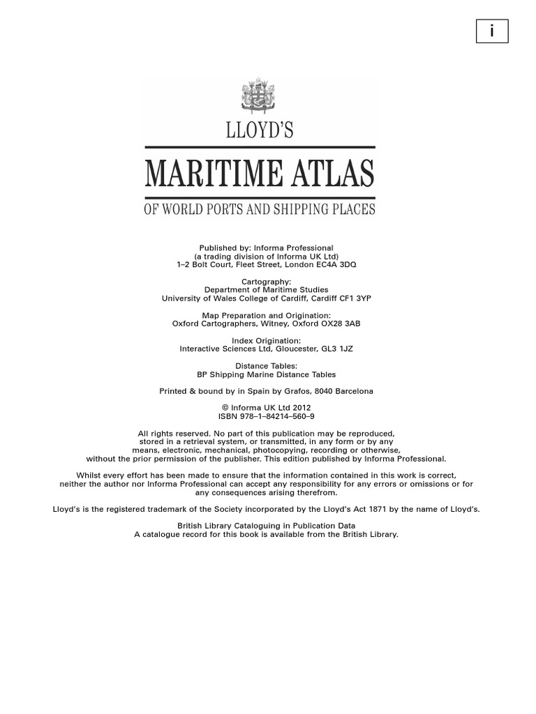 Lloyds Maritime Atlas 2013 | PDF | Cartography | Mediterranean Sea