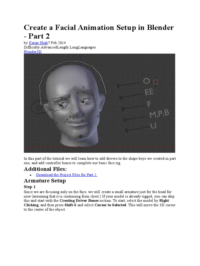 Create A Facial Animation Setup in Blender Part 2 | PDF | Shape | Computer Keyboard