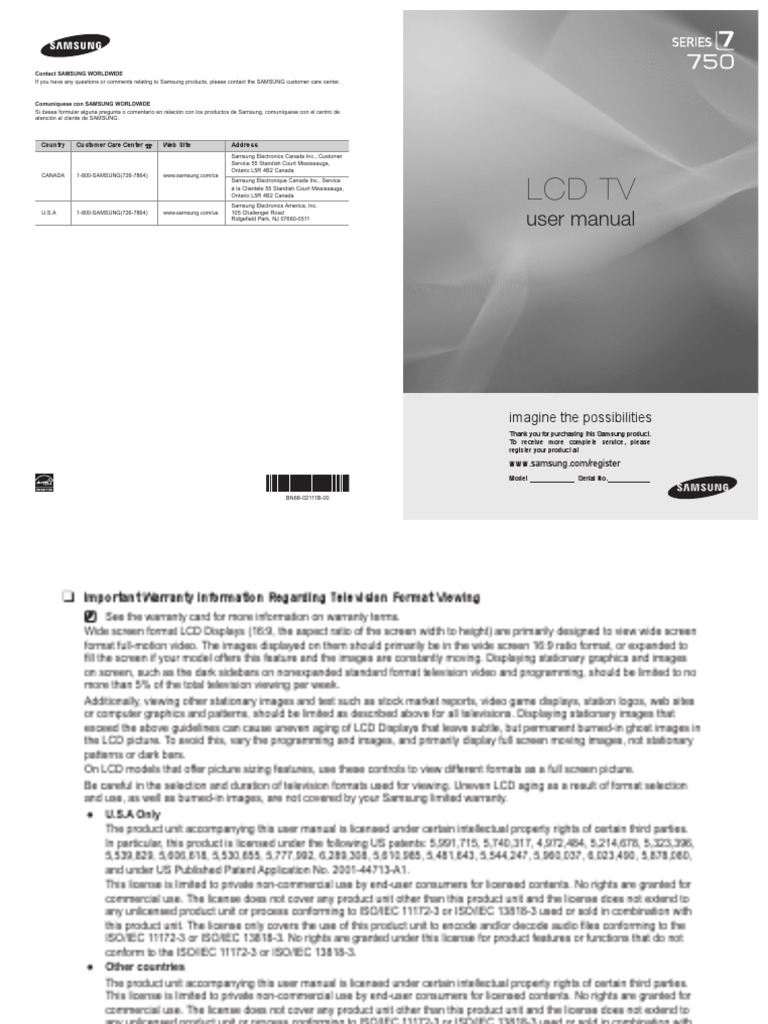 Samsung TV | PDF | Cable Television | License