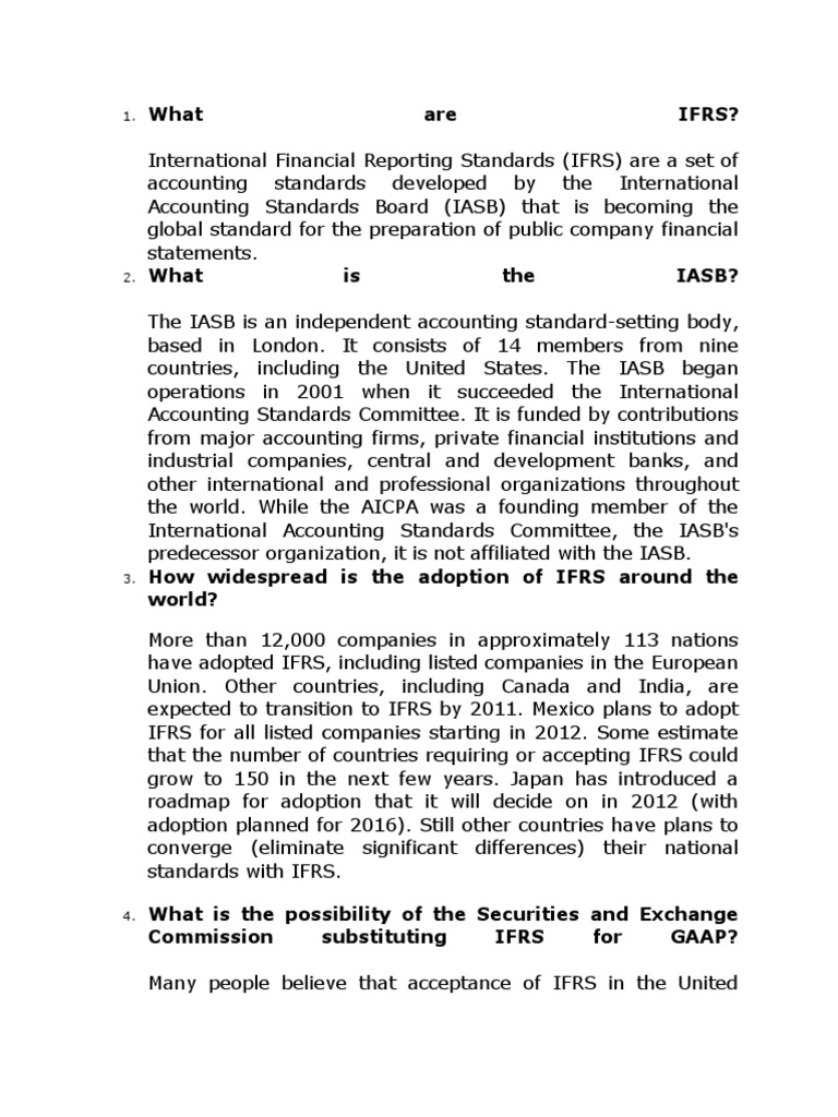 What Are Ifrs? | PDF | International Financial Reporting Standards ...