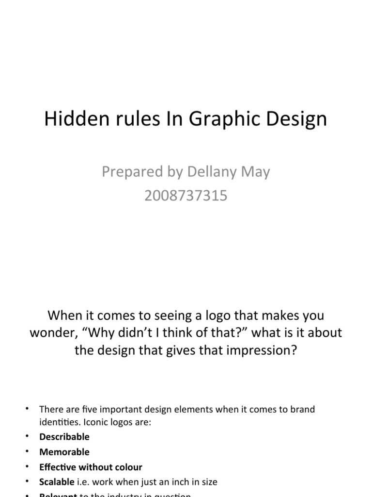 Hidden Rules in Graphic Design | PDF | Business