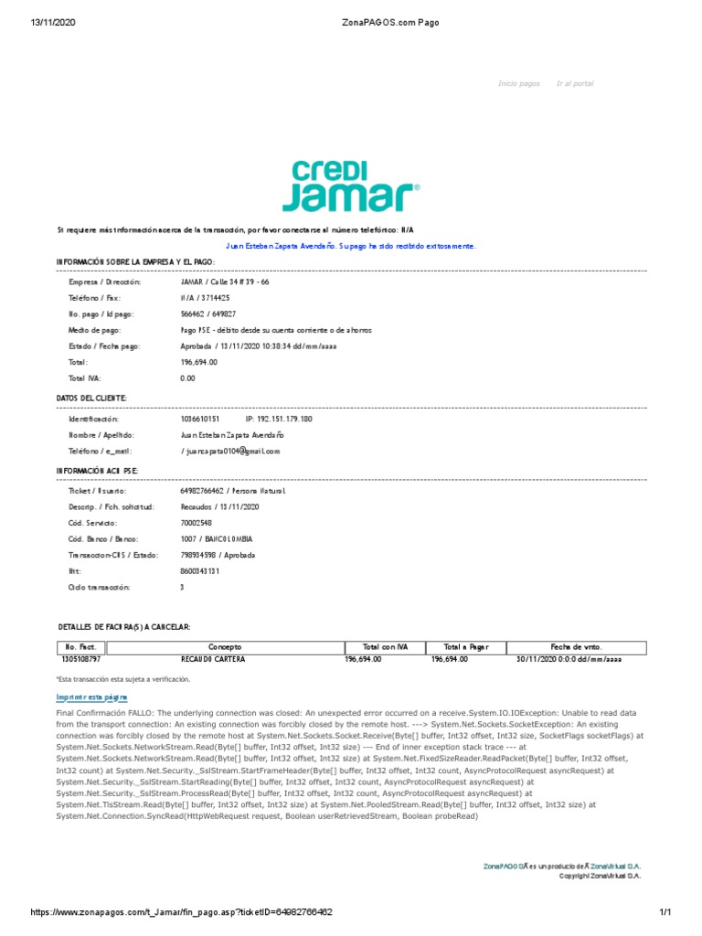 Pago Jamar Nov PDF | PDF | Red de arquitectura | Arquitectura de Computadores