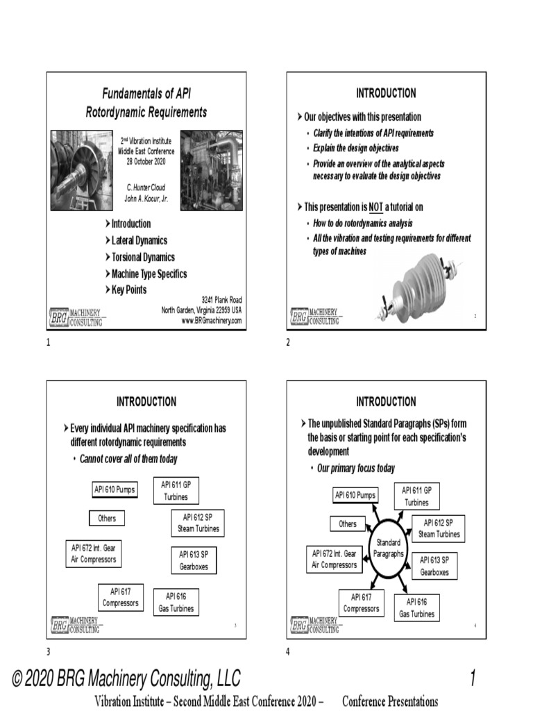 Fundamentals of API Rotordynamic Requirements | PDF | Electric Motor ...