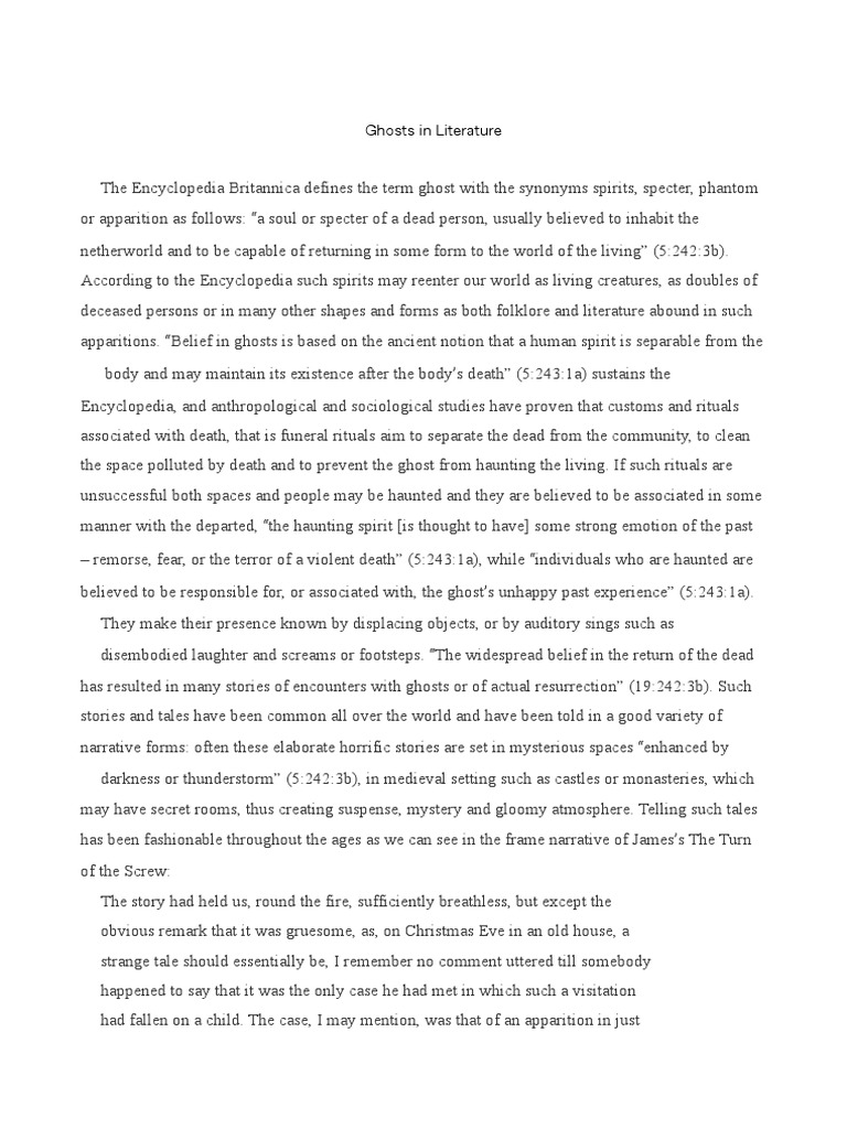 Ghosts in Literature | PDF | Ghosts | Poetry