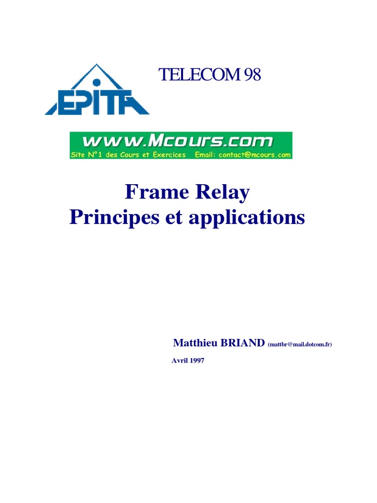 Frame Relay Principes Et Applications PDF | PDF | Telecommunications ...