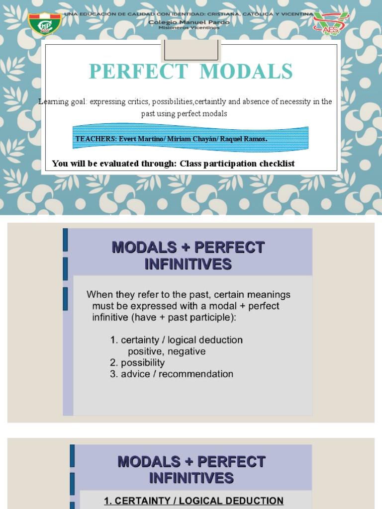 Mastering Perfect Modals in English | PDF