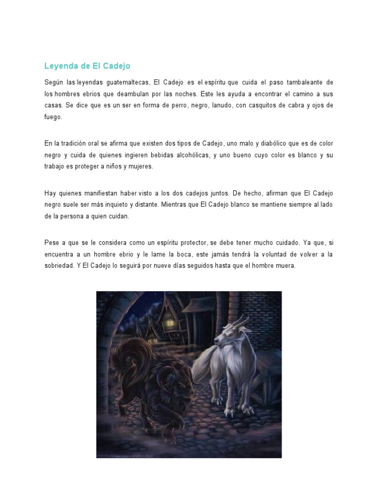 Leyenda del Cadejo: Blanco y Negro | PDF | Ficción general