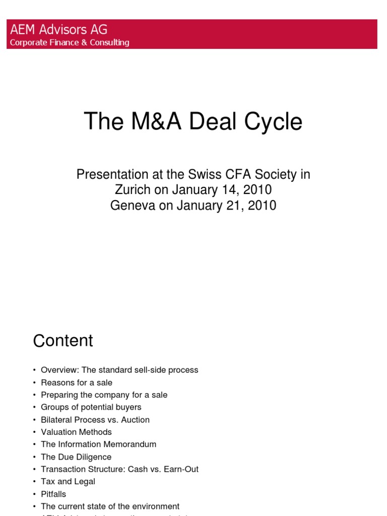 The M&A Deal Cycle | Mergers And Acquisitions | Valuation (Finance ...