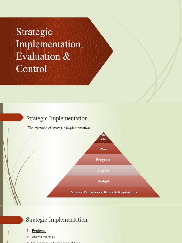 Strategy Implementation & Evaluation | PDF | System | Evaluation