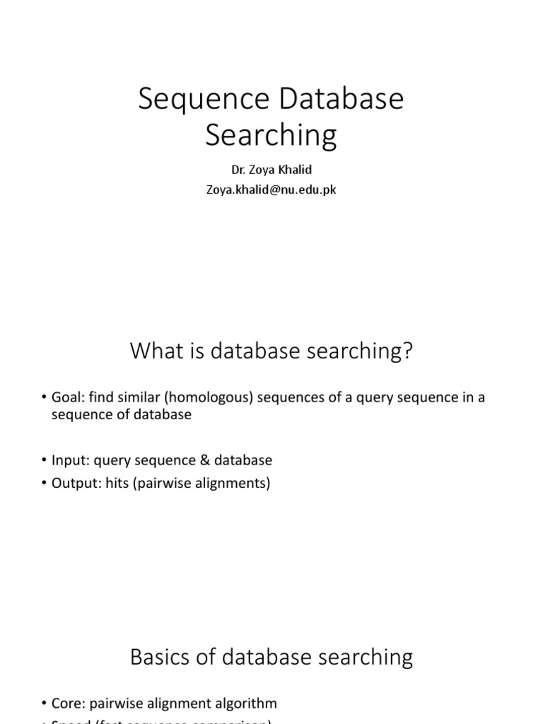 Sequence DB Search | PDF | Sequence Alignment | Biological Engineering
